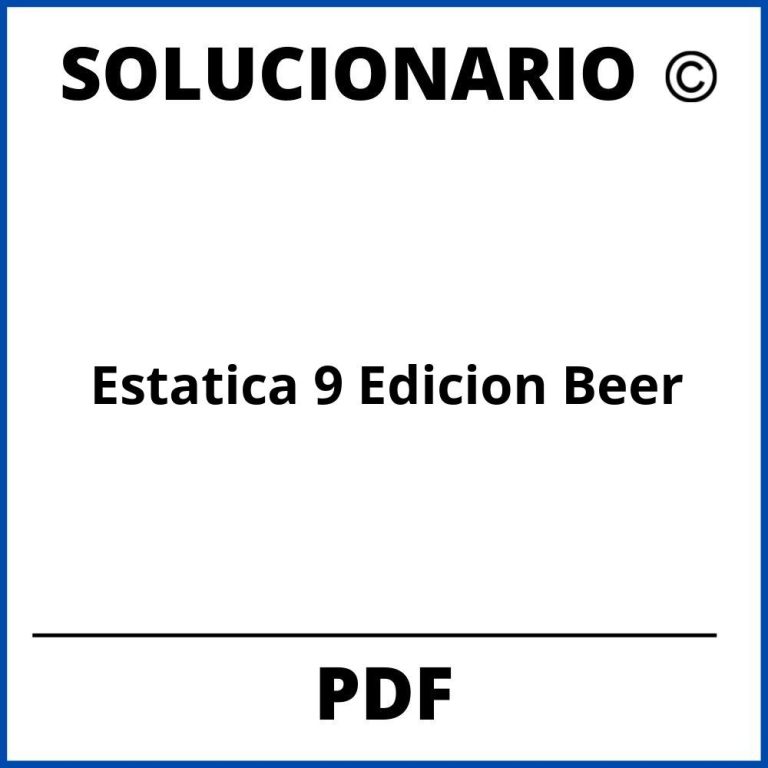 Solucionario Estatica Beer 11 Edicion