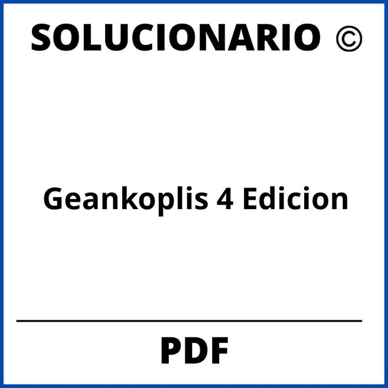 Geankoplis Procesos De Transporte Y Operaciones Unitarias 4Ta Edicion Pdf Solucionario