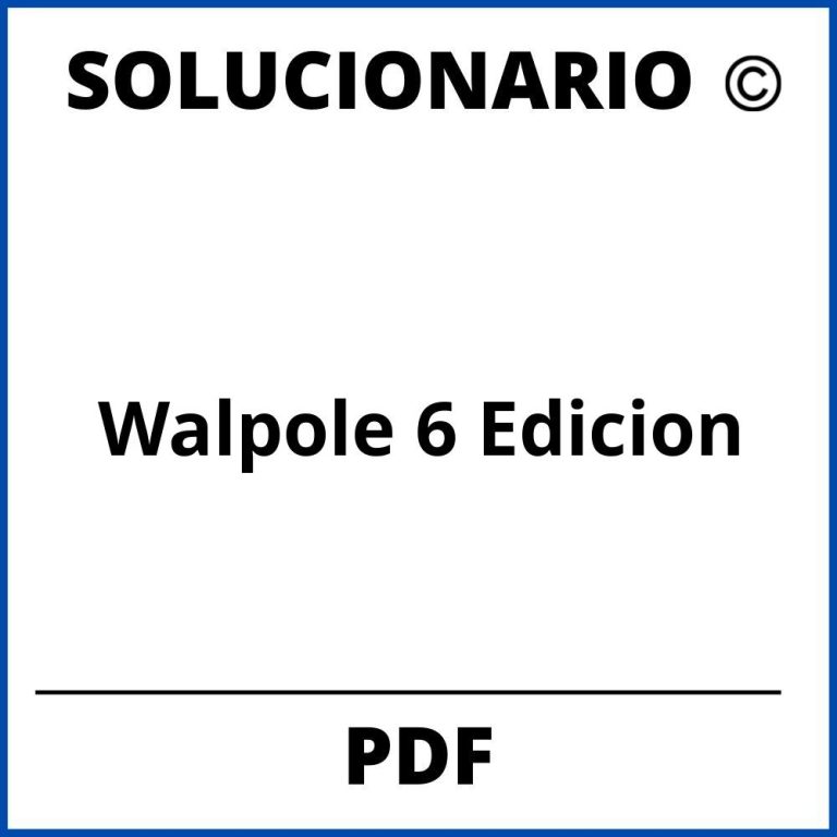 Solucionario Walpole 9na Edicion Pdf